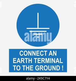 Connect An Earth Terminal To The Ground Symbol Sign Isolate on ...