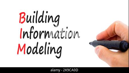 BIM building information modeling symbol. Concept words BIM building ...