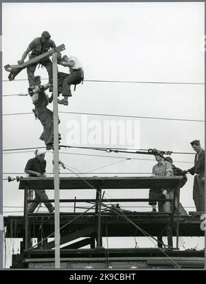 Assembly of contact line Stock Photo - Alamy