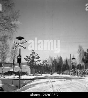 Light signal at railway transition Stock Photo - Alamy