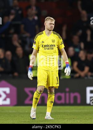 EINDHOVEN - Arsenal FC goalkeeper Aaron Ramsdale during the UEFA ...