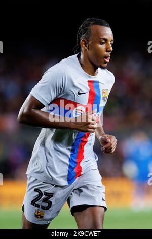 BARCELONA - AUG 24: Jules Kounde in action during the friendly match ...