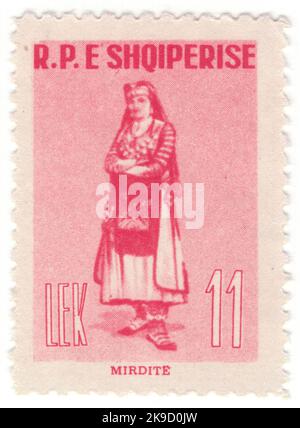 Albanian postage stamp Stock Photo - Alamy