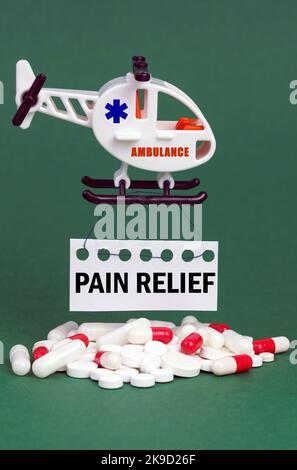 Text sign showing Pain Relief. Business photo text Drugs or other ...