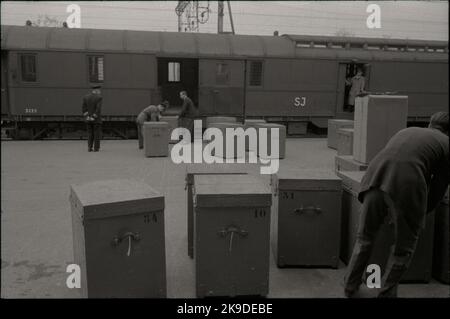 State Railways, SJ freight wagon Stock Photo - Alamy
