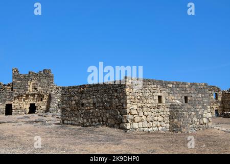 Inside the ruins Qasr Azraq Fort Desert Castle Jordan 1 Stock Photo - Alamy