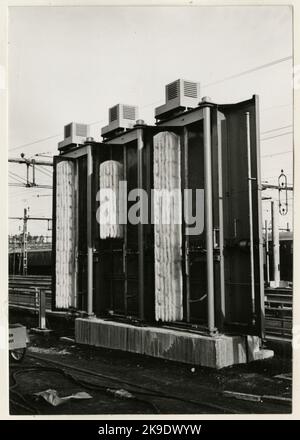 Washing facility at Hagalund carriage station Stock Photo - Alamy