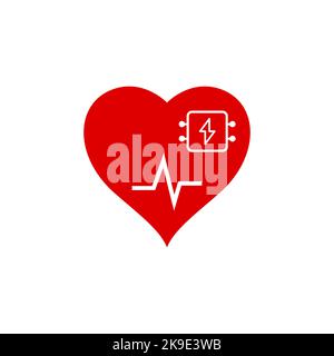 Artificial cardiac pacemaker icon. Flat illustration isolated on white background Stock Photo ...