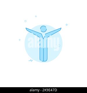 Human figure, exercise, yoga filled line icon, simple illustration ...