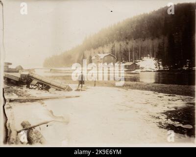 Train accident in Hultafors Stock Photo - Alamy