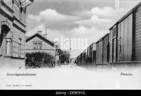 Railway station in Fritsla Stock Photo - Alamy