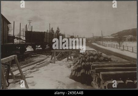Track building. The picture shows 2 SJ and steam locomotives with 2 ...
