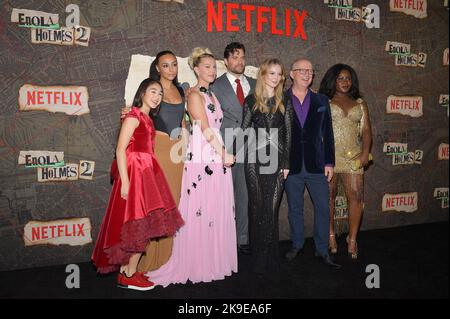 Millie Bobby Brown, left, and Netflix chief content officer Bela ...