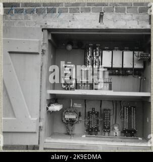 Signal cabinet at Bäck station Stock Photo - Alamy