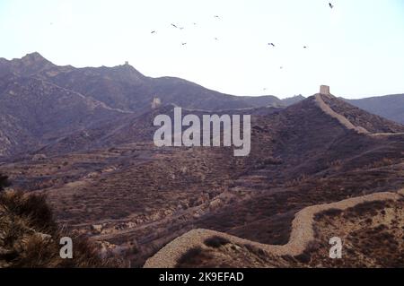 ZHANGJIAKOU, CHINA - OCTOBER 28, 2022 - Autumn scenery are seen at ...