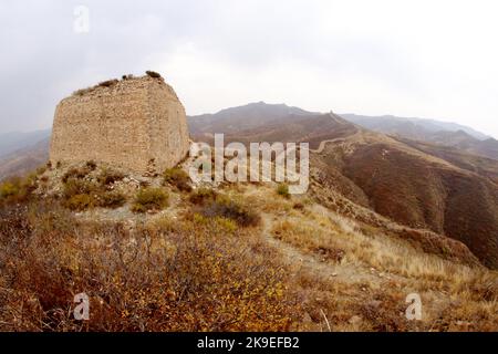ZHANGJIAKOU, CHINA - OCTOBER 28, 2022 - Autumn scenery are seen at ...