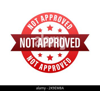 Blocked stamp symbol, label sticker sign button, text banner vector ...