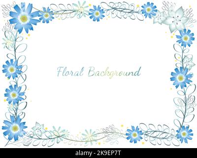 Blue Flower Borders And Frames