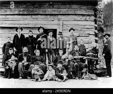 Hatfield Clan in 1897. Their feud with the McCoy's in rural West ...