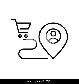 Tracking online store delivery. Pixel perfect, editable stroke line ...