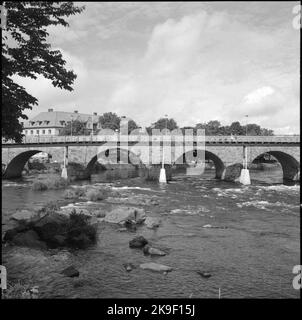 Falkenberg station and old bridge Stock Photo - Alamy
