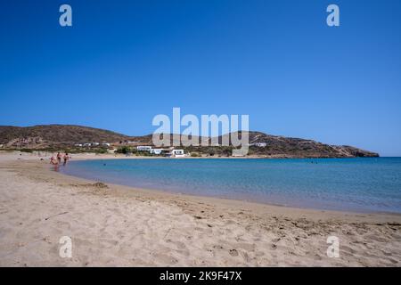Ios, Greece - September 10, 2022 : The dream beach of Manganari in Ios ...