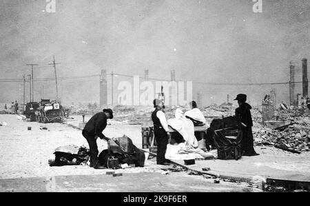 George R. Lawrence - View northeast from City Hall showing massive ...