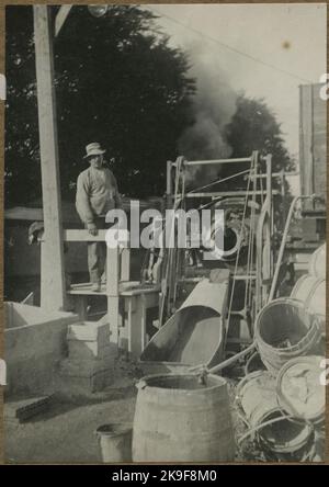 Double track building between Alingsås - Olskroken. The bridge over ...