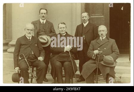 1913 - A typical British upper class family listening in to a home-made ...