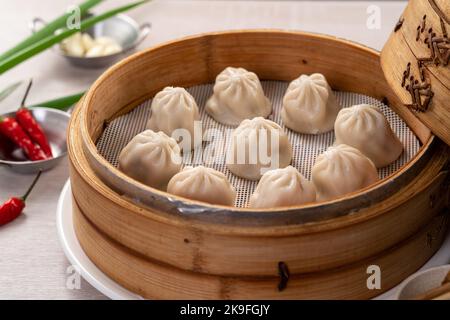 Steamed pork soup dumplings named Xiao long bao in Taiwan, Taiwanese ...