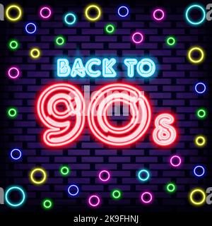 Back to the 90s banner template illustration Stock Vector Image & Art ...