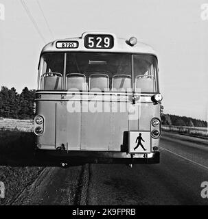 Right traffic bus, Råsta Stock Photo - Alamy
