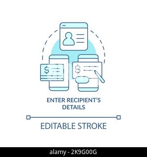 Enter recipient details concept icon Stock Vector Image & Art - Alamy