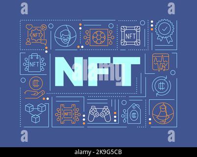NFT word concepts dark blue banner Stock Vector Image & Art - Alamy