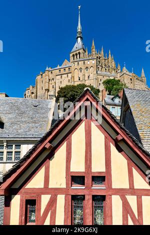 Houses at Mont Saint Michel Stock Photo - Alamy