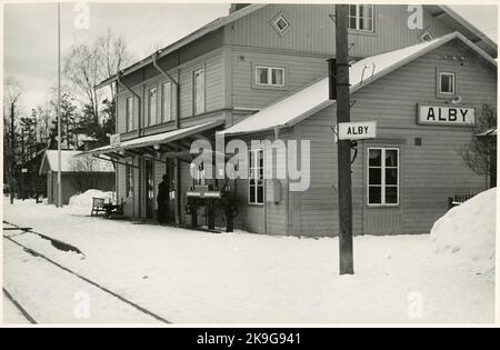 Alby station house Stock Photo - Alamy