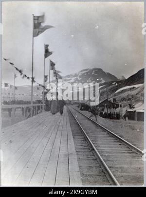 Inauguration of the railway at the national border Stock Photo - Alamy