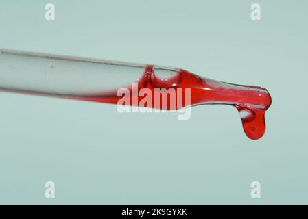 The drop in the pipette of blood. The concept of developing a ...