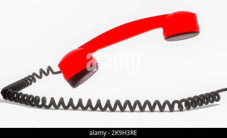 a nostalgic red phone (3d rendering Stock Photo - Alamy