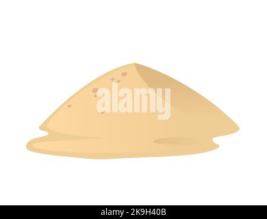 Sand heap. Cement pile or yellow sand mound cartoon vector illustration ...
