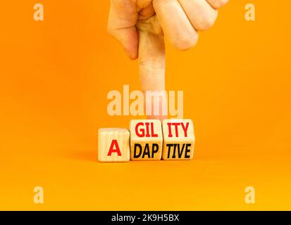 Agility and adaptive symbol. Concept words Agility and Adaptive on ...