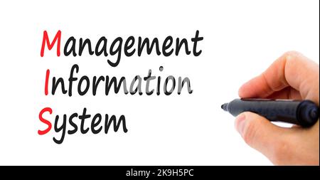 MIS management information system symbol. Concept words MIS management ...