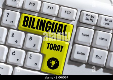 Conceptual display Bilingual, Business idea digital database containing ...