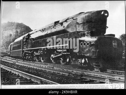 Pennsylvania Railroad, PRR T1 6111. One of two prototypes of locomotive ...