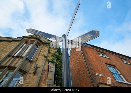Tourist information signpost in Tamworth, Staffordshire, UK Stock Photo ...