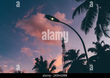 A stunning lilac sunset with a dramatic cloudscape reflecting in the ...