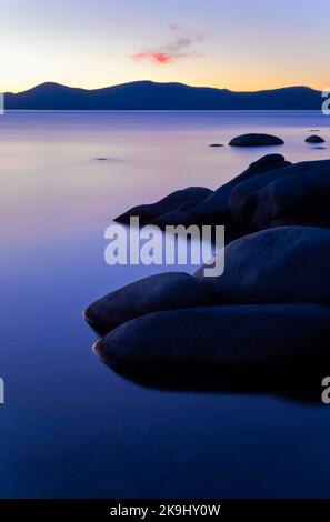 Beautiful rock formations at Lake Tahoe State Park, Nevada, USA, at ...