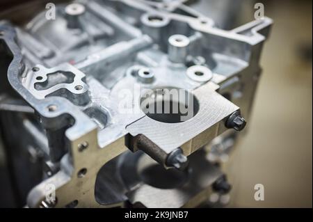 Automobile cylinder blocks cases ready for engine assembly Stock Photo ...