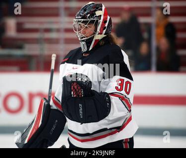 Columbus, Ohio, USA. 28th Oct, 2022. Ohio State Buckeyes goaltender ...