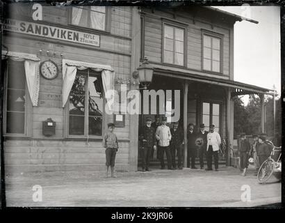Sandvikens old station Stock Photo - Alamy